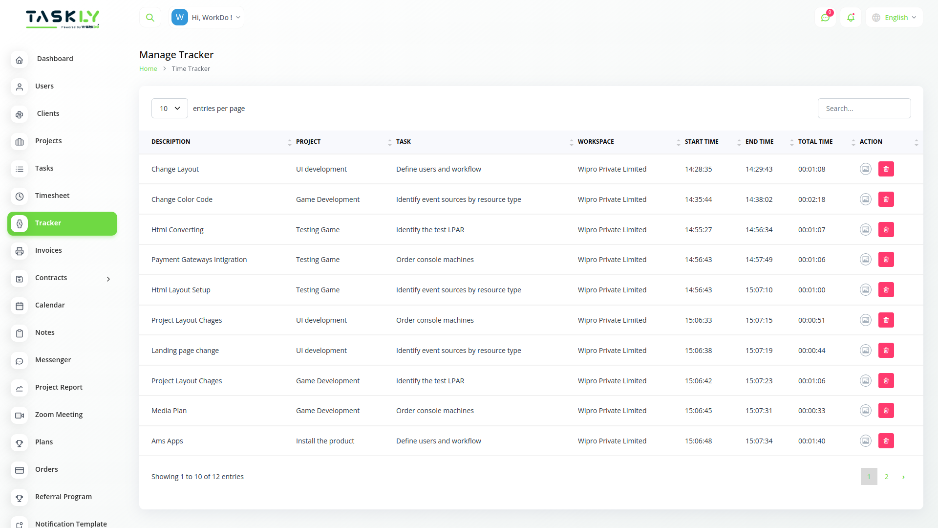 TASKLY SaaS – Project Management Tool by WorkDo | CodeCanyon