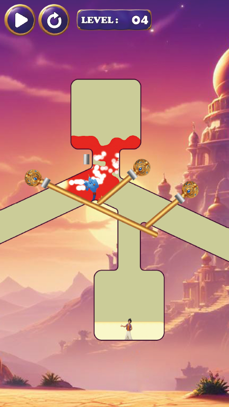 Pull The Key Rescue Aladin - HTML5 Construct3 Game by Pixel_Coderz