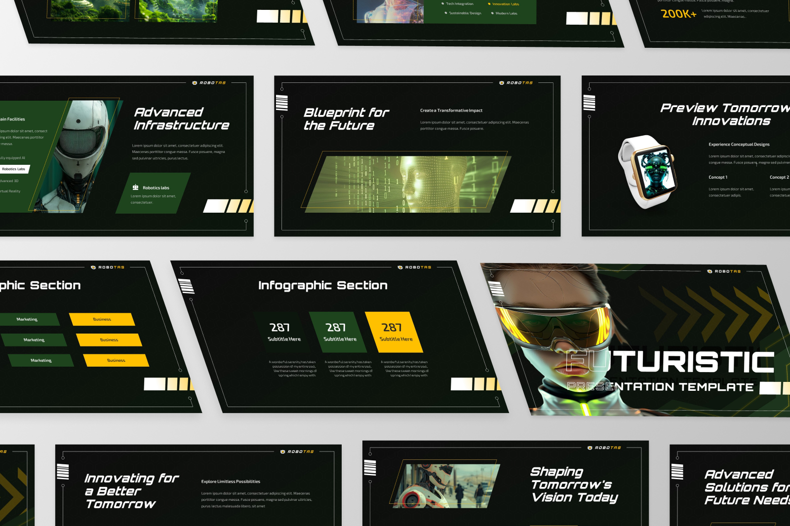 Futuristic PowerPoint Template, Presentation Templates | GraphicRiver