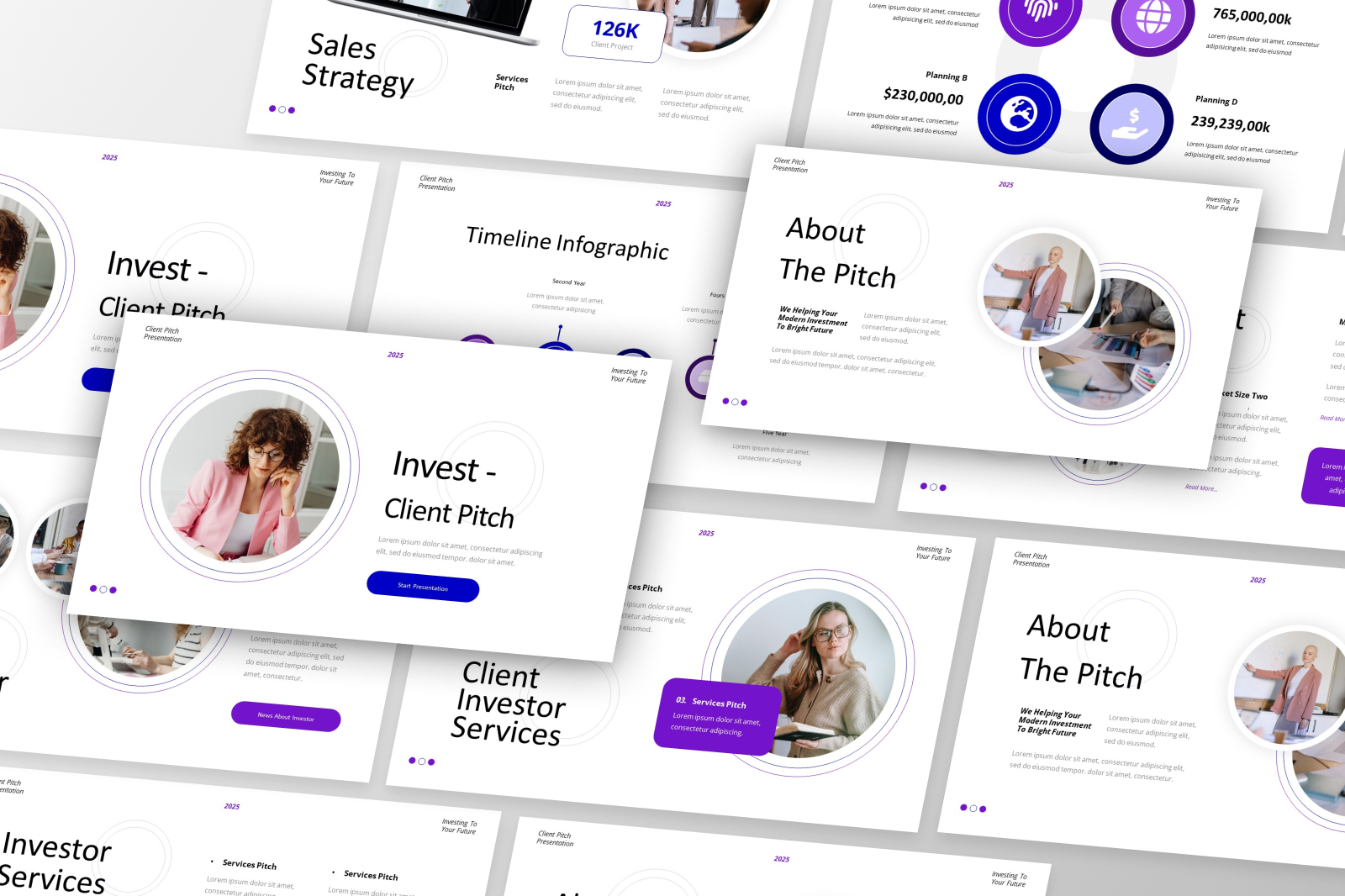 Invest Pitch - Client Pitch PowerPoint Template, Presentation Templates