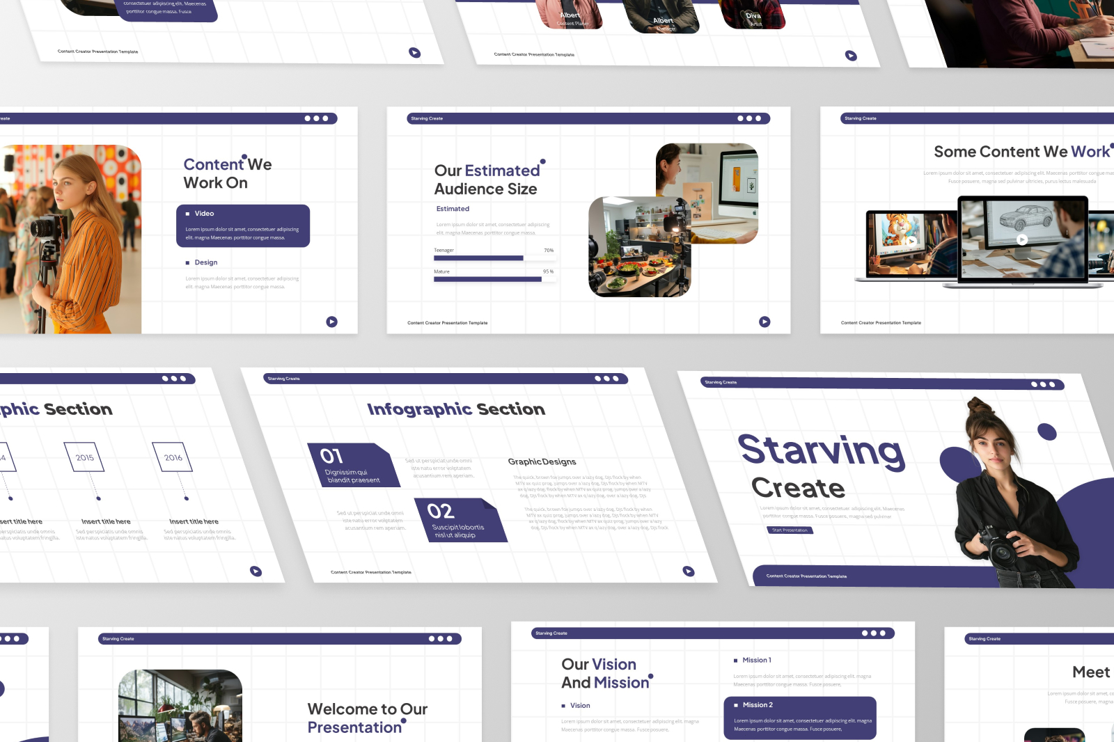 Starving Create - Content Creator PowerPoint Template, Presentation ...