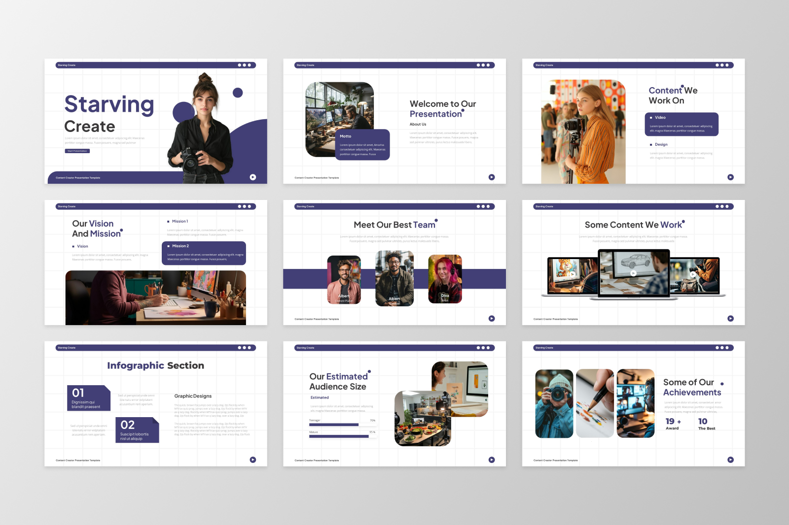 Starving Create - Content Creator PowerPoint Template, Presentation ...