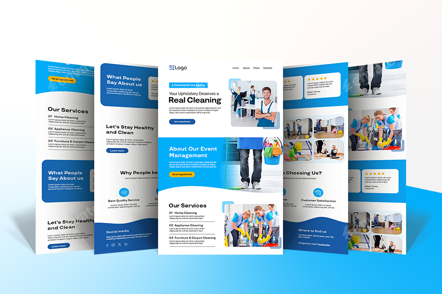 Cleaning Service Newsletter PSD Template, Web Elements | GraphicRiver