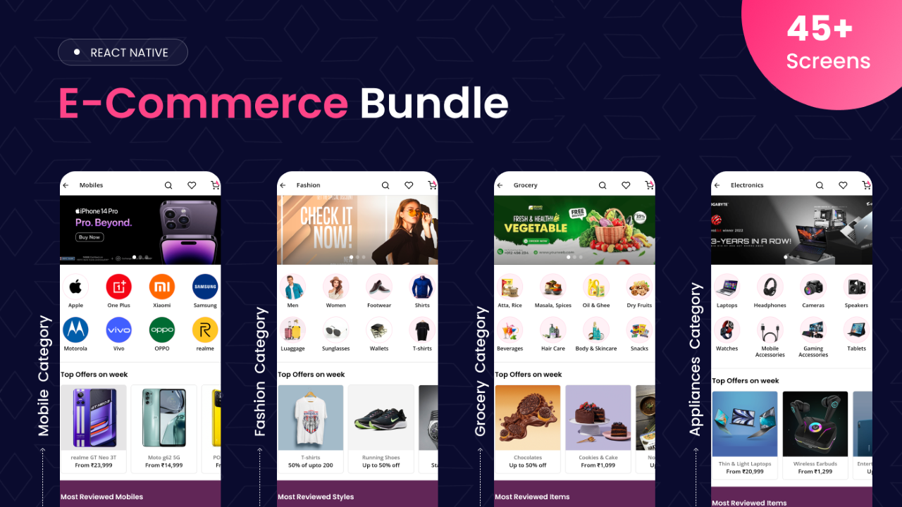 Wedo - Ecommerce React Native Expo Mobile App Template by DexignZone