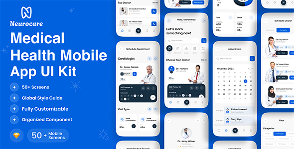 Neurocare - Medical Health Mobile App by pixleslab | ThemeForest