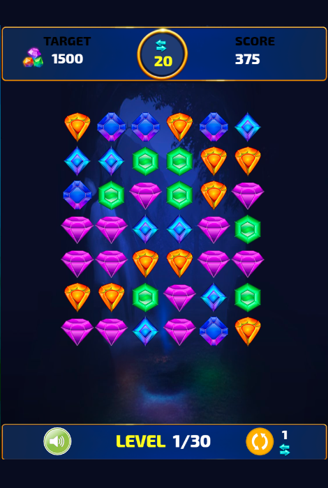 Jewels Quest HTML5 Game by Mofosocodes | CodeCanyon