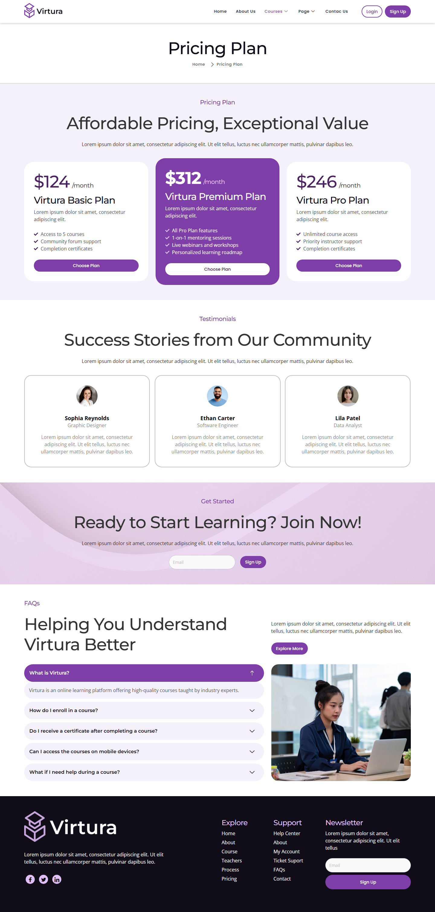 Virtura - Online Course & Education Elementor Template Kit by sparklethings