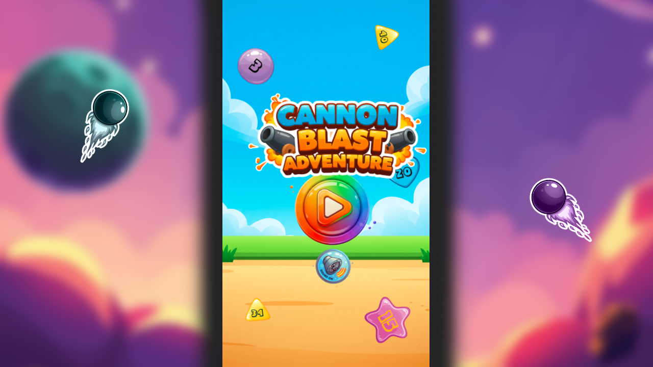 Cannon Blast Adventure - Construct 3 Game (HTML5, AdMob, C3P) by umaganpvtltd