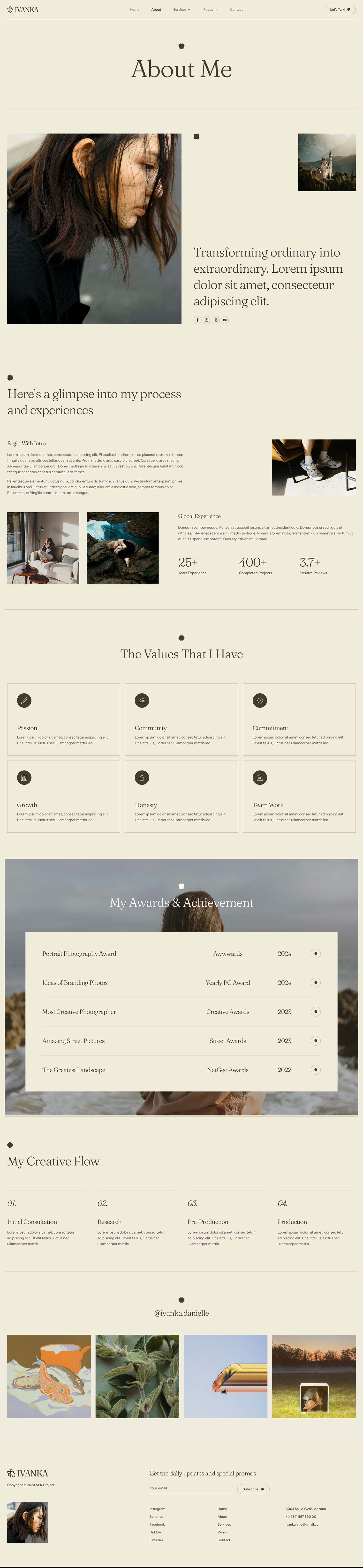 Ivanka - Photography & Portfolio Elementor Template Kit by askproject
