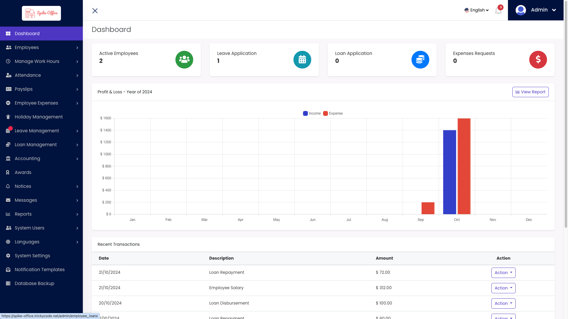 Spike Office - Complete Office Management System by TrickyCode | CodeCanyon