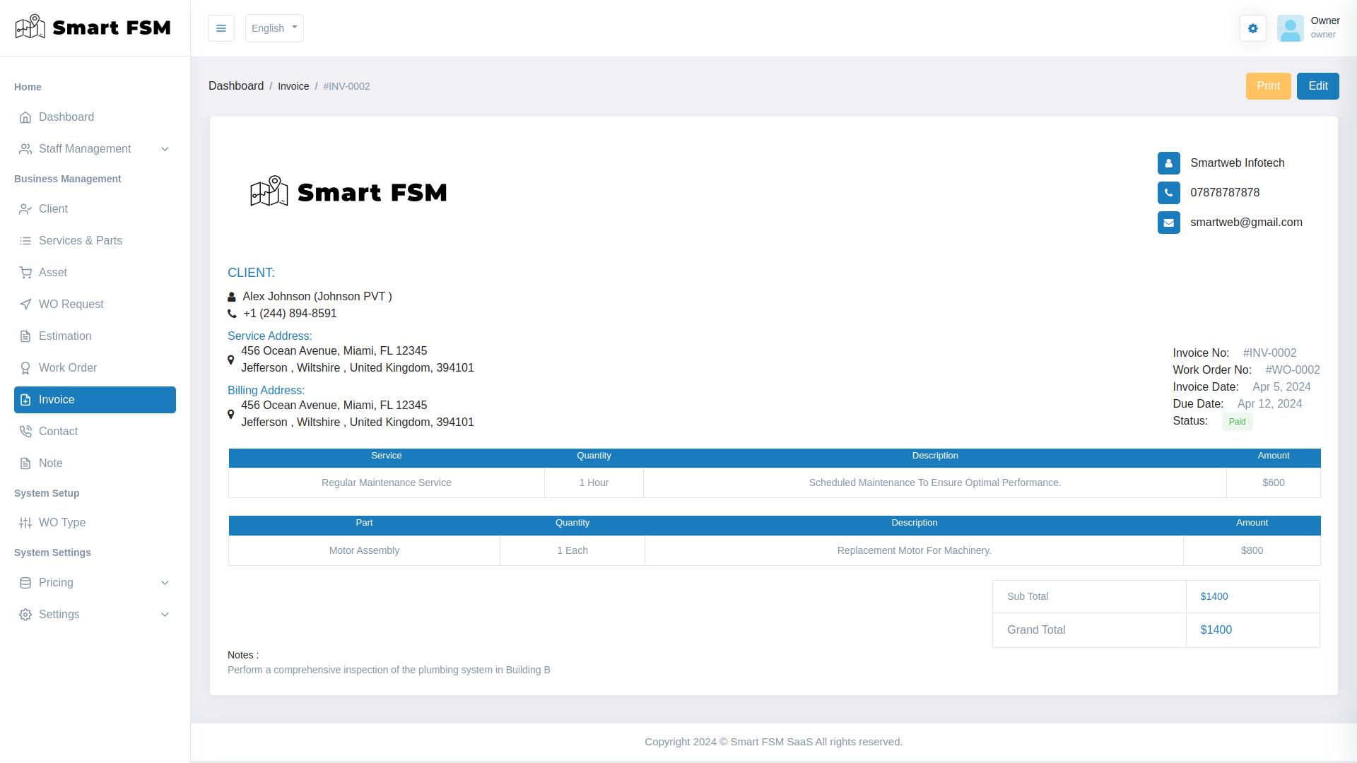 Smart FSM SaaS - Field Service Management System by smartwebinfotech