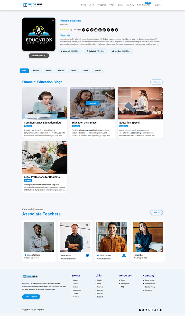 TutorHub - Virtual Education for Tutors, Students, Academies with Flutter Apps, Web, & Admin ...