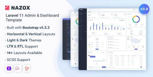 Nazox - Laravel Admin & Dashboard Template by themesdesign | ThemeForest
