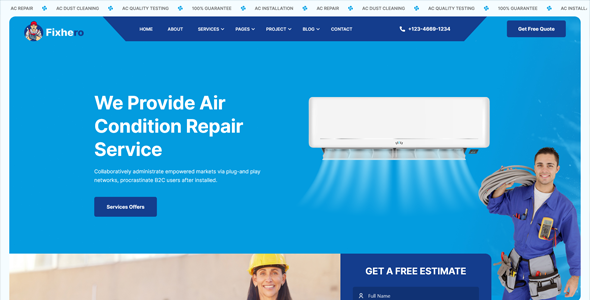 Fixhero - Handyman & Repair Services WordPress Theme by rs-theme ...