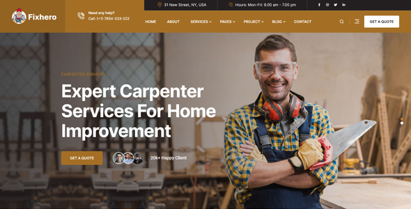Fixhero - Handyman & Repair Services WordPress Theme by rs-theme ...
