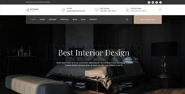 Archtek - Architecture Interior Design WordPress Theme by rs-theme