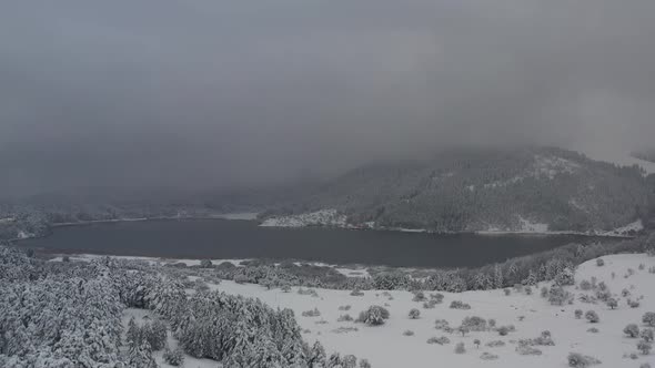 Snow Abant Lake, Stock Footage | VideoHive