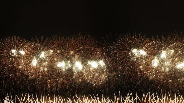 4K - Firework. Golden Rain, Stock Footage | VideoHive