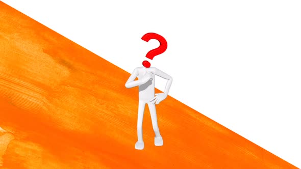 Question Man Thinking, Motion Graphics | VideoHive