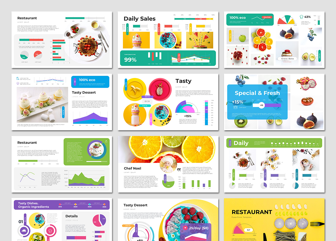 Restaurant PowerPoint Presentation Template, Presentation Templates