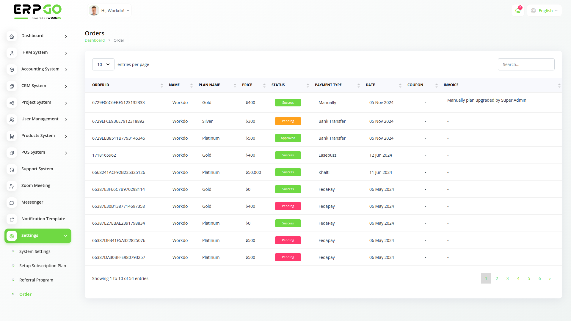 ERPGo SaaS - All In One Business ERP With Project, Account, HRM, CRM ...