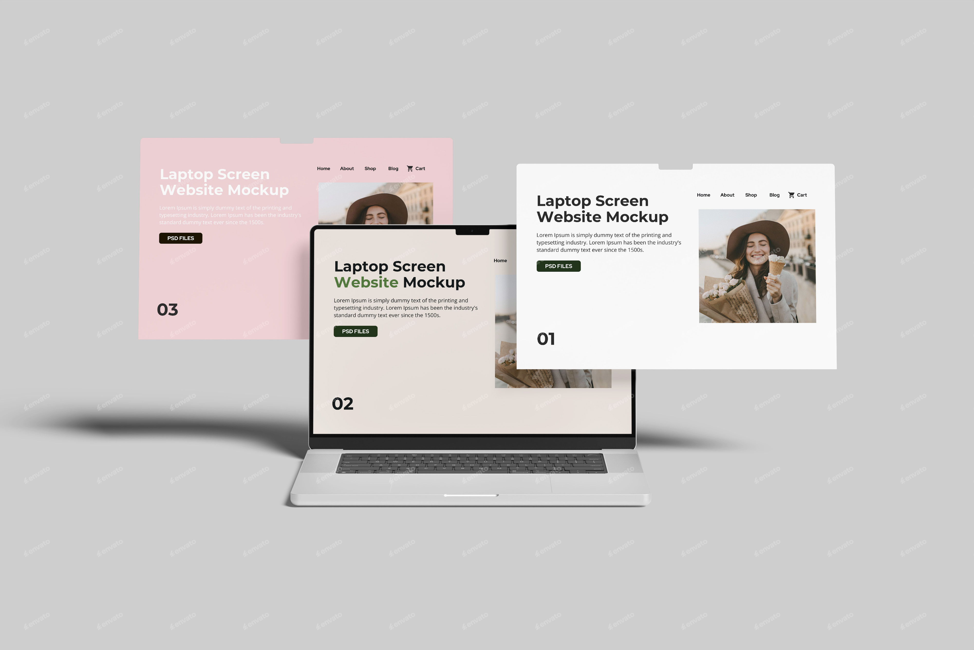 Laptop Screen Website Mockup, Graphics | GraphicRiver