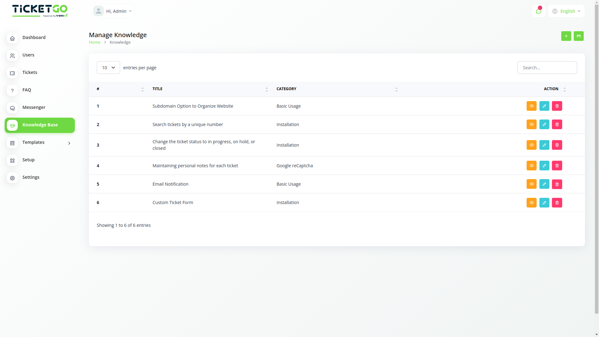 TicketGo - Support Ticket System by WorkDo | CodeCanyon