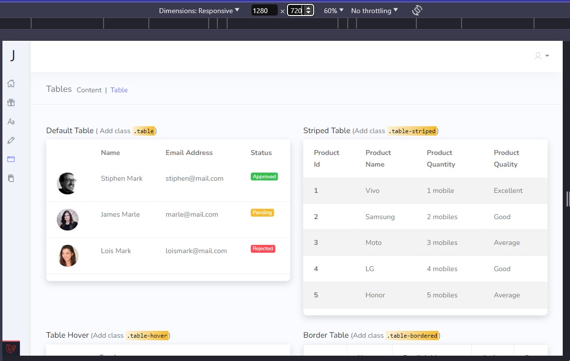 Josh - Laravel Admin Template + Front End + CRUD by jyostna | CodeCanyon