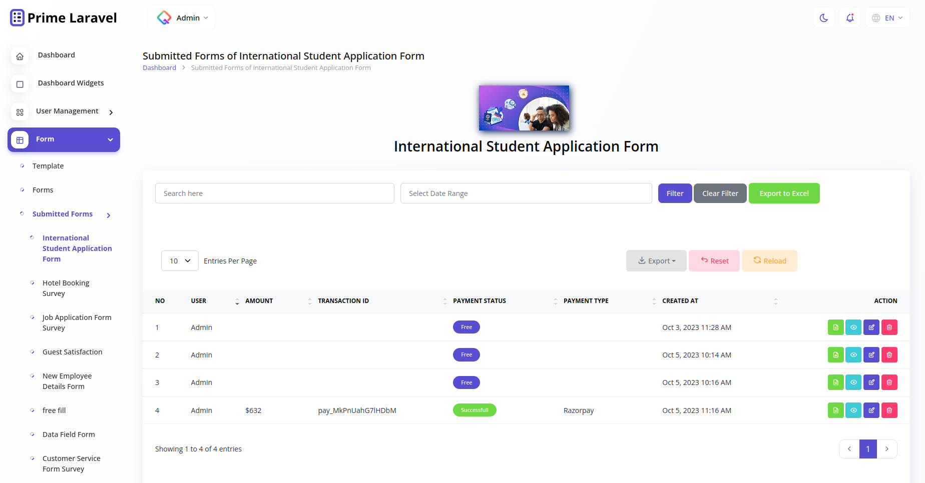 Prime Laravel - Form Builder & Poll Management System by Quebix-Technology