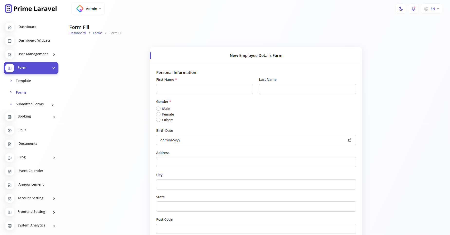Prime Laravel - Form Builder & Poll Management System by Quebix-Technology