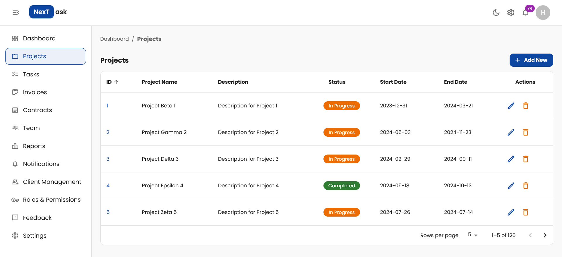 NexTask - Project Management Next.js React Kit by husnainakhtar06 | CodeCanyon