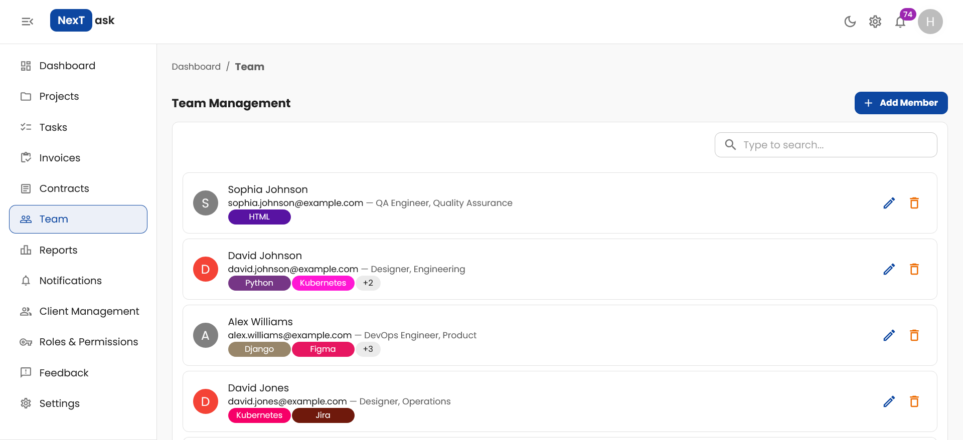 Nextask Project Management Nextjs React Kit By Husnainakhtar06 Codecanyon