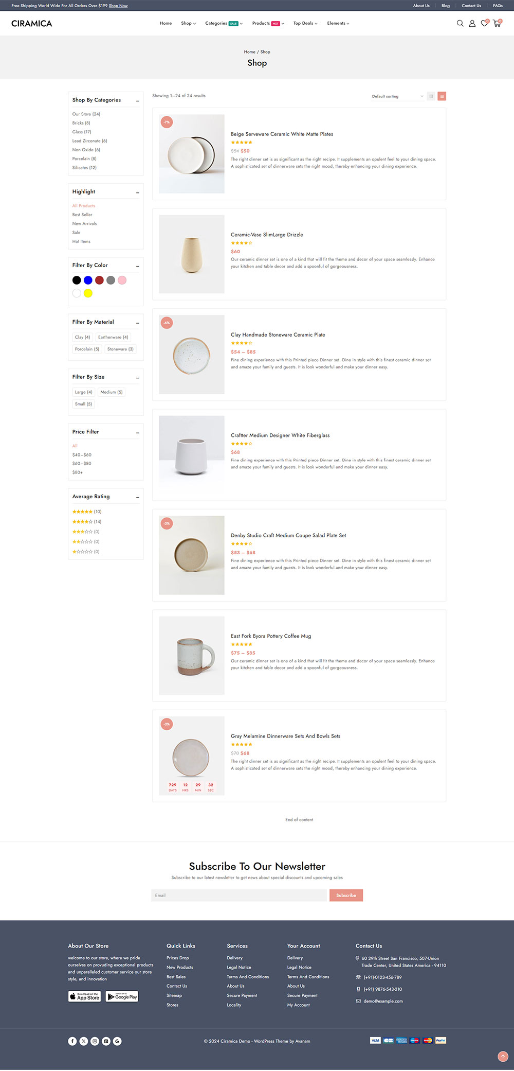 Ciramica - Ceramic Store WordPress WooCommerce Theme by codezeel | ThemeForest
