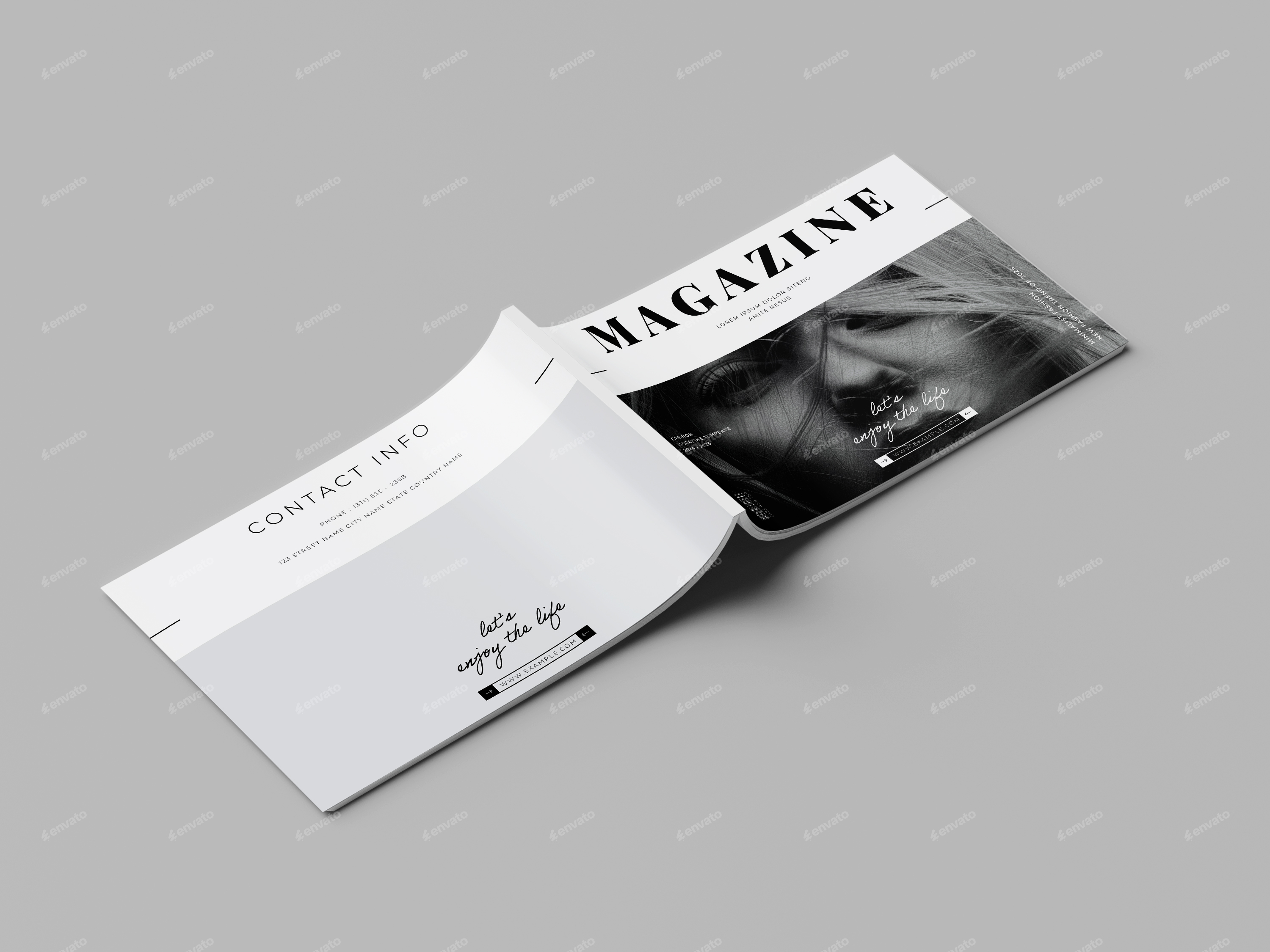 Magazine Template Landscape, Print Templates | GraphicRiver