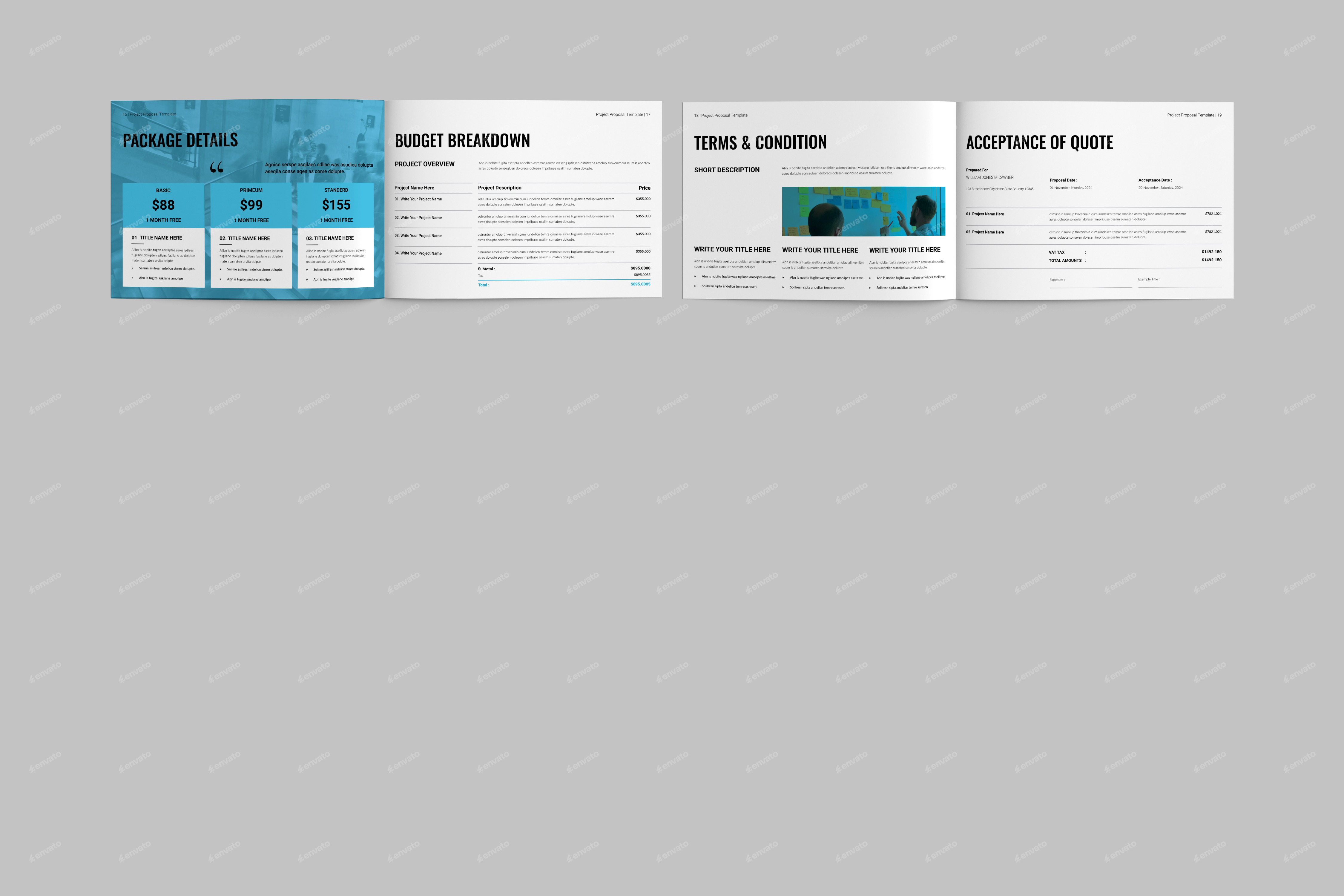 Project Proposal Brochure Template Landscape, Print Templates ...