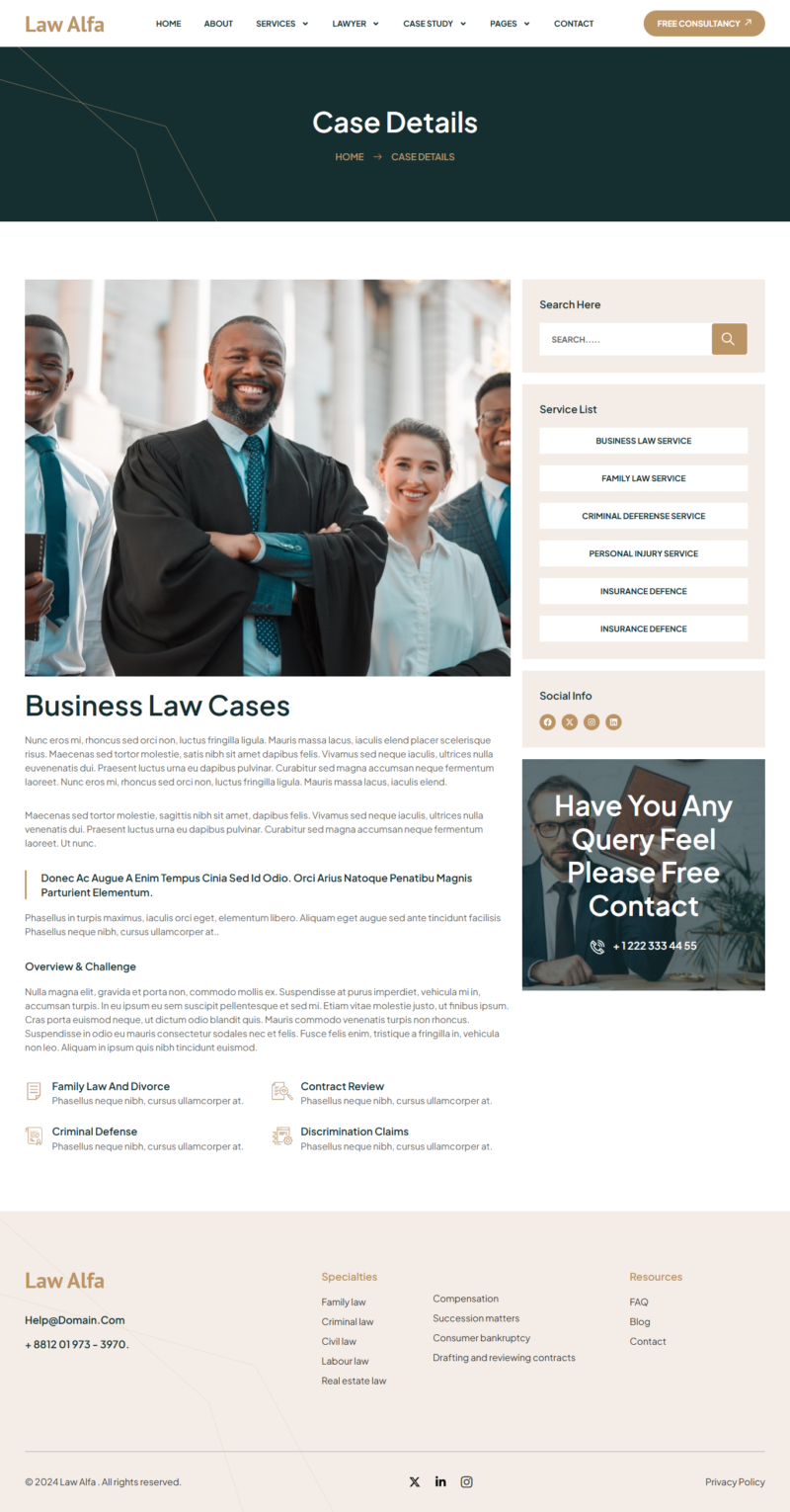 LawAlfa - Law Firm & Lawyers Elementor Pro Template Kit by Alfa_Themes