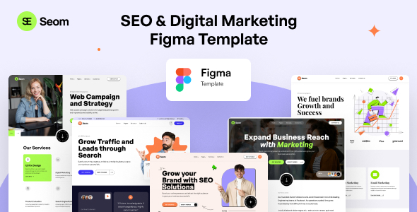 Seom - SEO & digital marketing Figma Template by Oval_Studio | ThemeForest