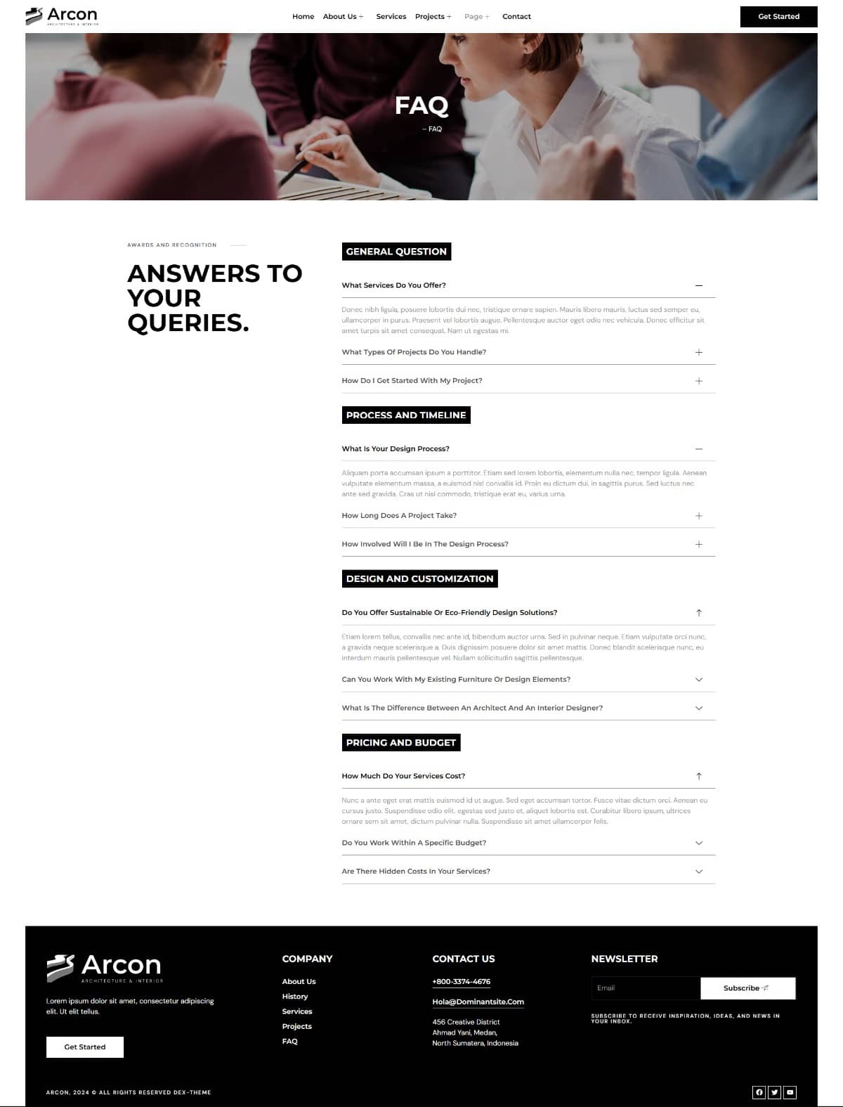 Arcon - Architecture & Interior Elementor Template Kit by Dex-Theme