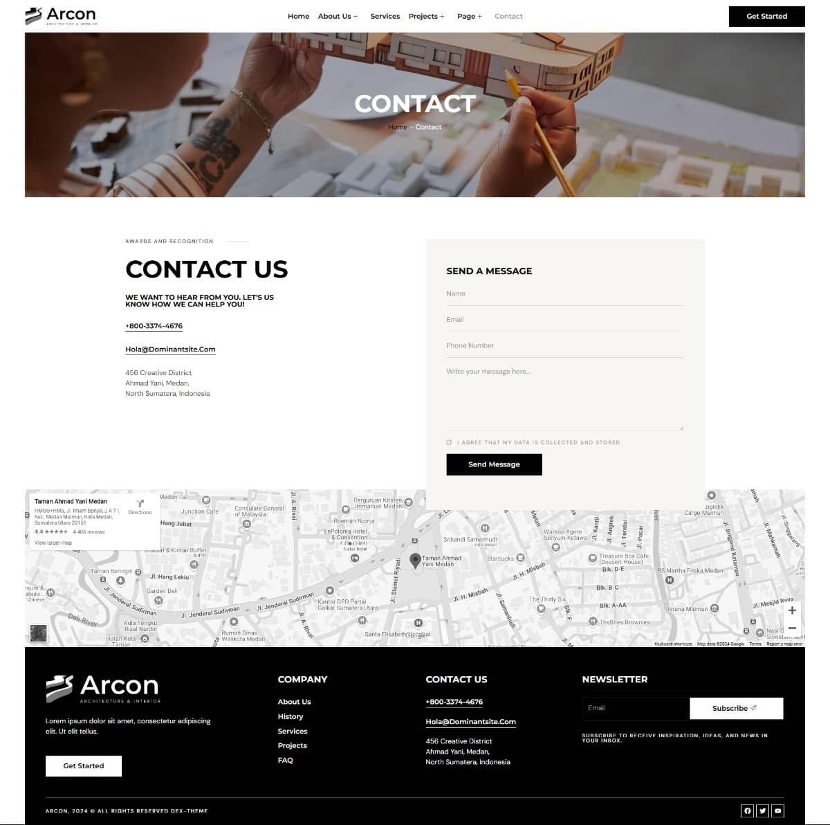 Arcon - Architecture & Interior Elementor Template Kit by Dex-Theme