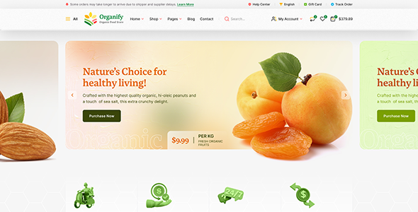Organify - Organic Food Products WordPress Theme by Case-Themes ...