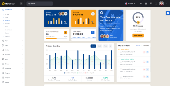 Nexadash Vuejs Admin Dashboard Template By Kinixthemes Themeforest