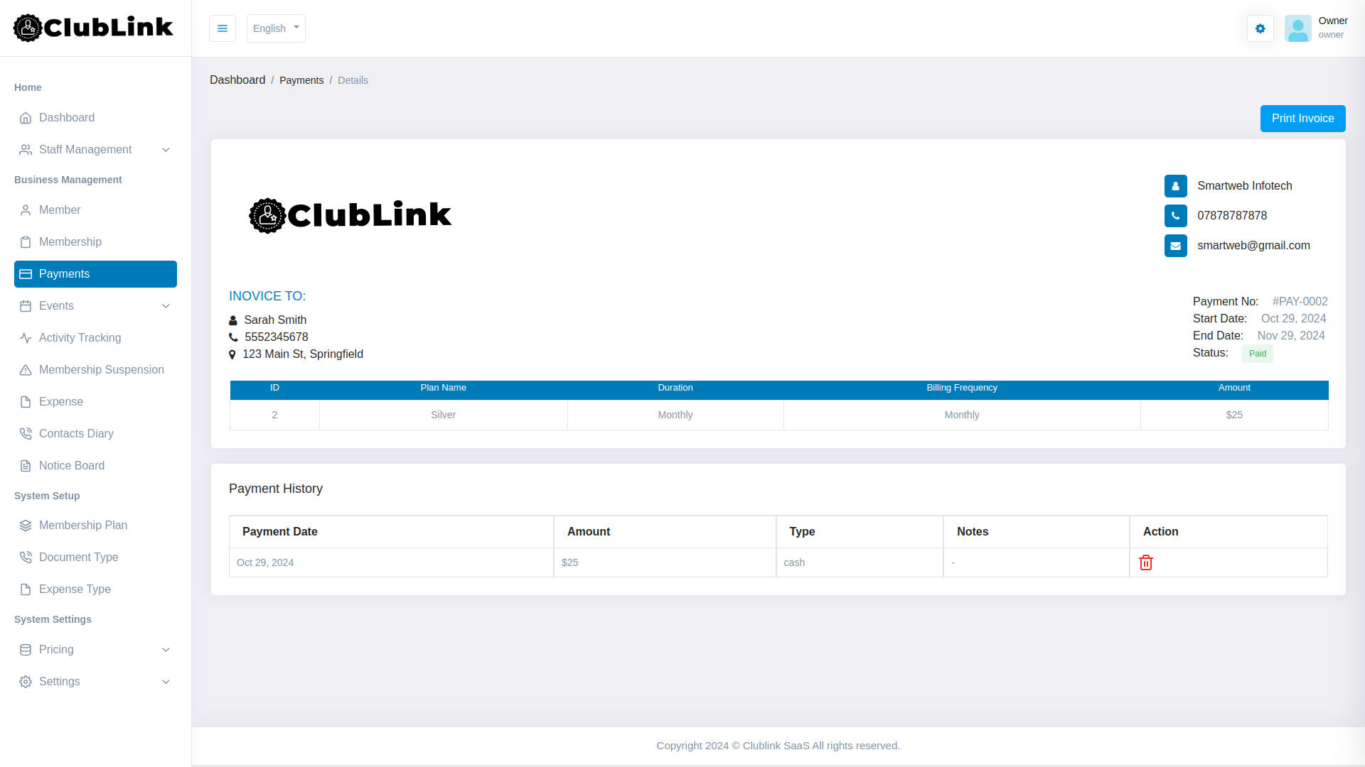 Clublink SaaS - Membership Management Software by smartwebinfotech