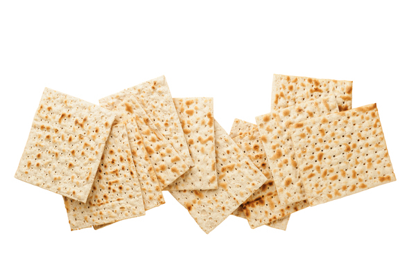 Matzah isolated on white background with clipping path. Traditional ...