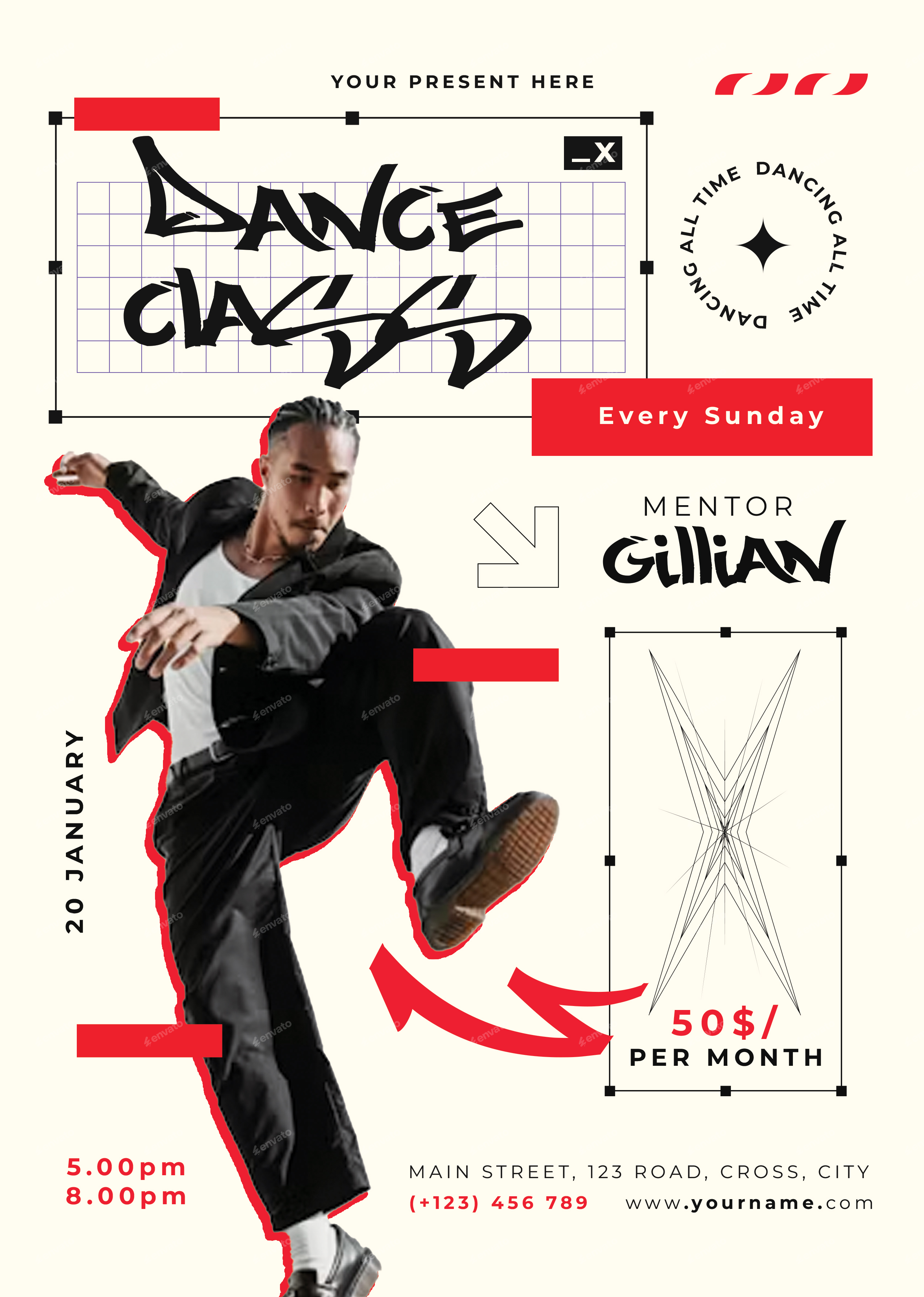 Dance Class Flyer, Print Templates | GraphicRiver