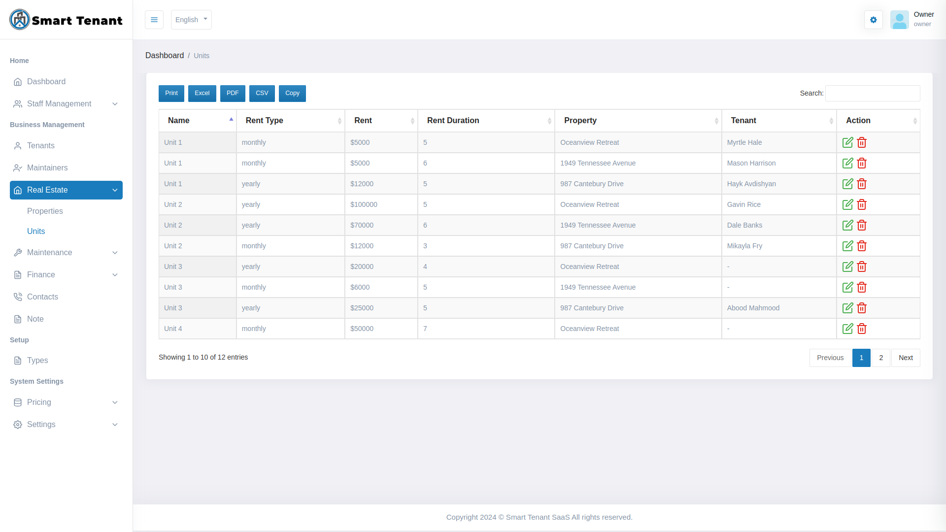 Smart Tenant SaaS - Property Management System by smartwebinfotech