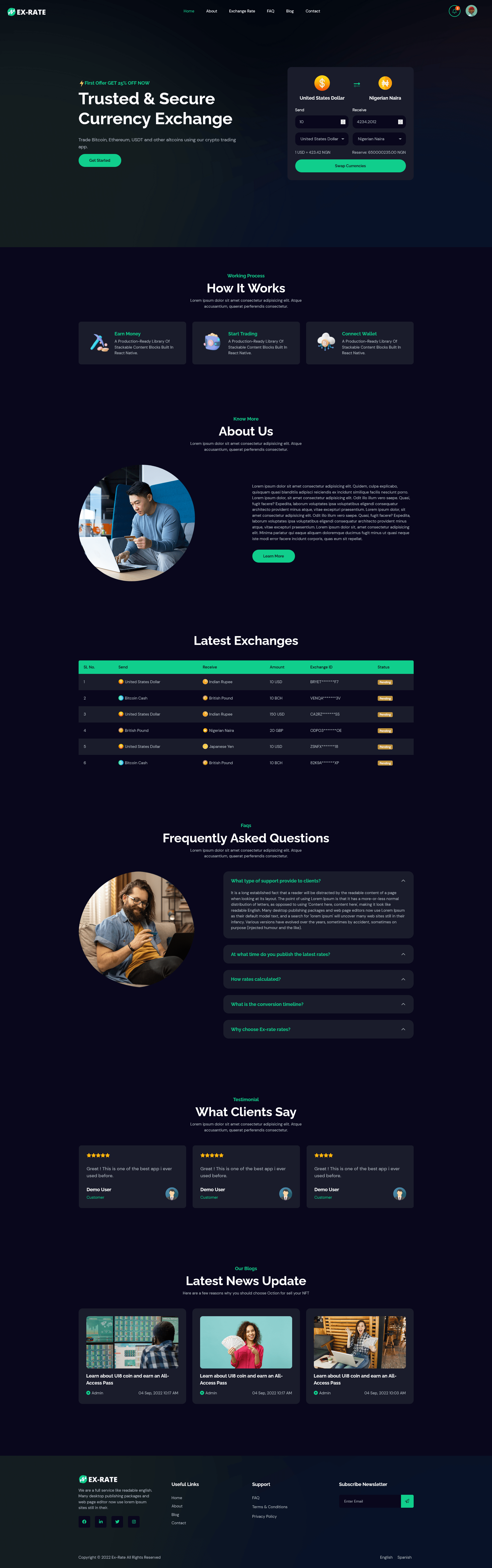 EX-RATE - A Complete Money Exchange PWA Solution by bug-finder | CodeCanyon