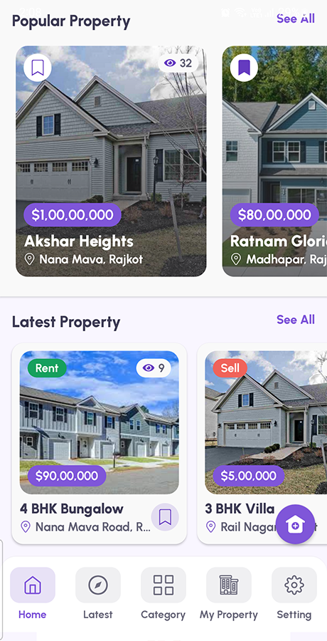 Real Estate Android App - Property Finder, Nearby Search, Buy, Sale ...