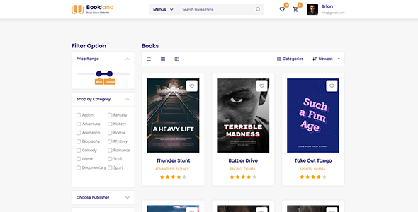 Bookland - Bookstore E-commerce Bootstrap 5 HTML Template by DexignZone