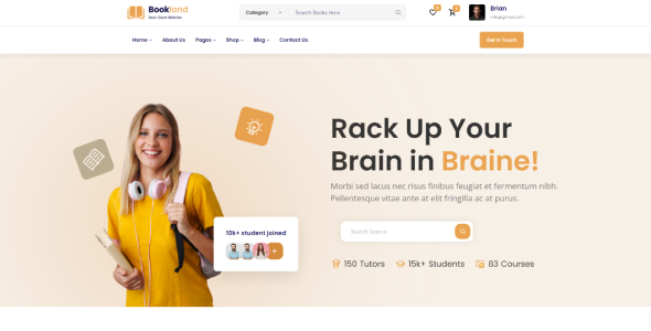 Bookland - Bookstore E-commerce Bootstrap 5 HTML Template by DexignZone
