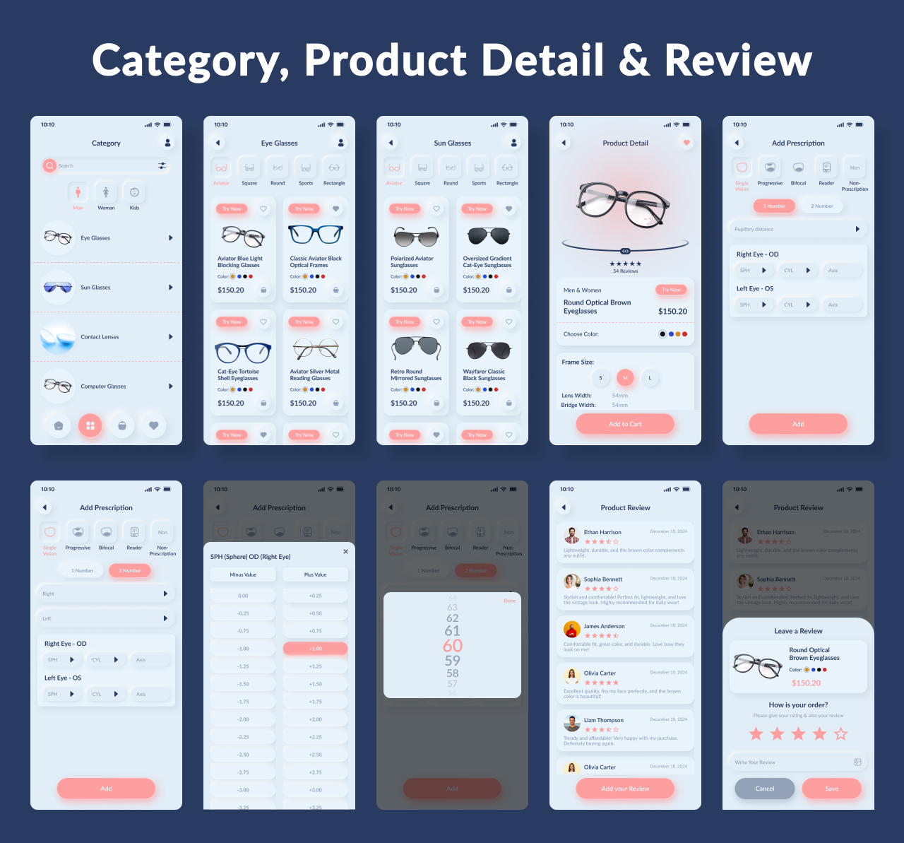 OptiChoise - D2C eCommerce Mobile App Template for Eyewear Stores | React Native (Android/iOS UI ...